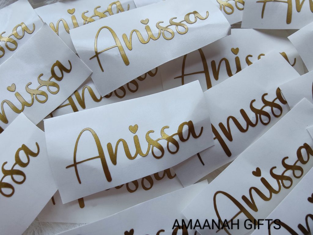 Vinyl naam sticker - Amaanahgifts.nl